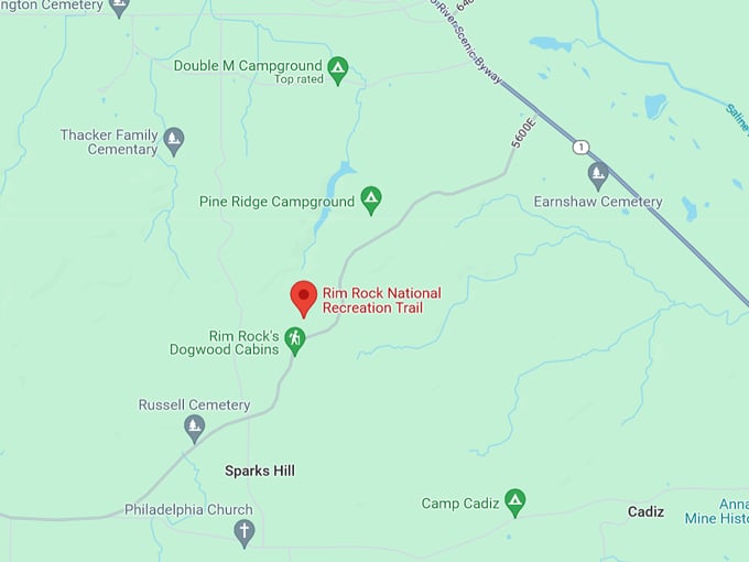 Rim Rock Recreation Trail Map
