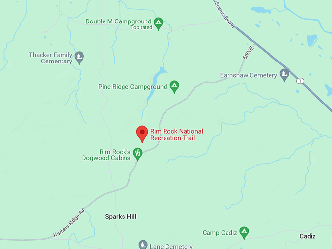 rim rock recreational trail 10 map