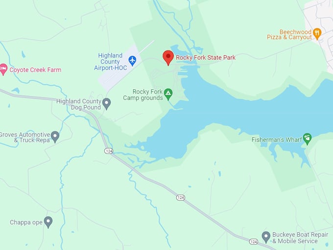 rocky fork state park 11 map