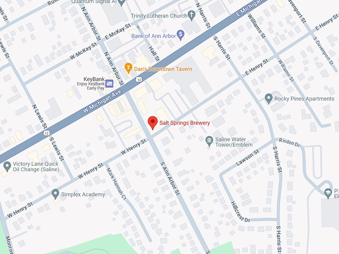 salt springs brewery 10 map