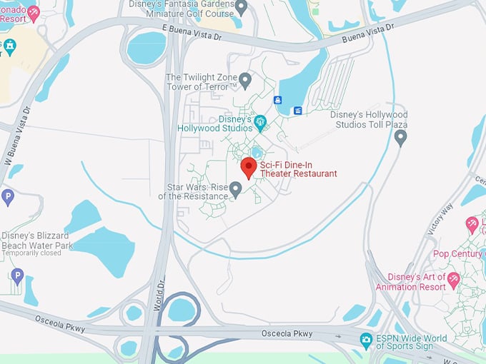 Sci-Fi Dine-In Theater Restaurant 10 map