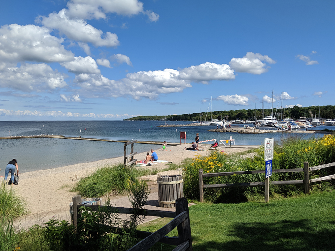 sister bay beach 1