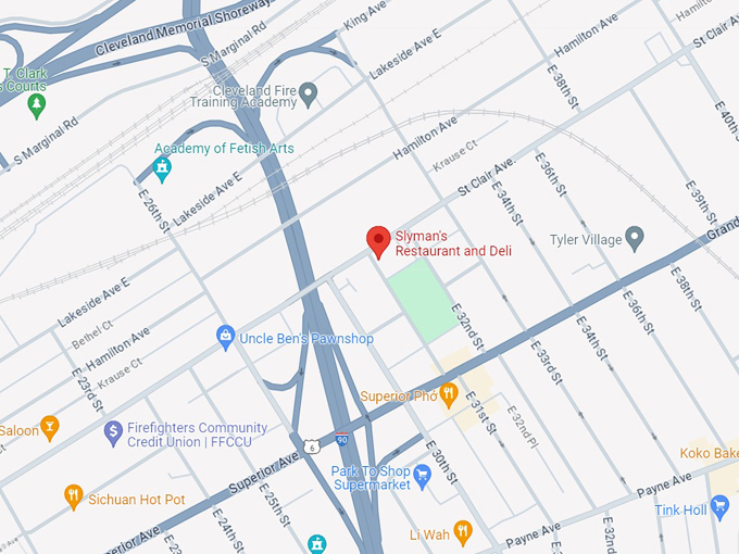 Slyman's Restaurant 10 map