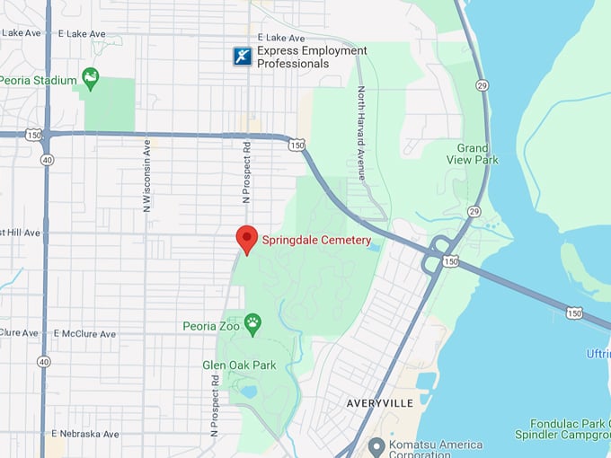 springdale cemetery 10 map