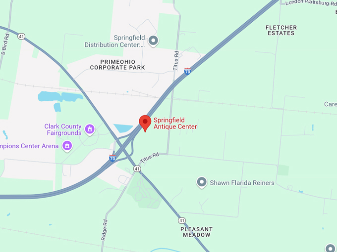 springfield antique center 10 map