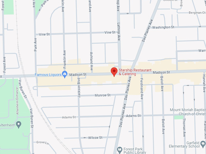 Starship Restaurant & Catering 10 map