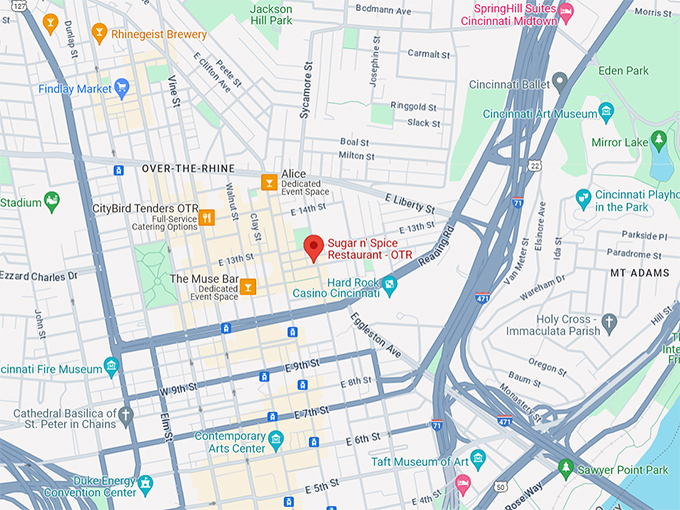 Sugar n' Spice Restaurant - OTR 10 Map