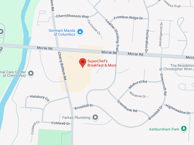 super chef's breakfast & more 10 map