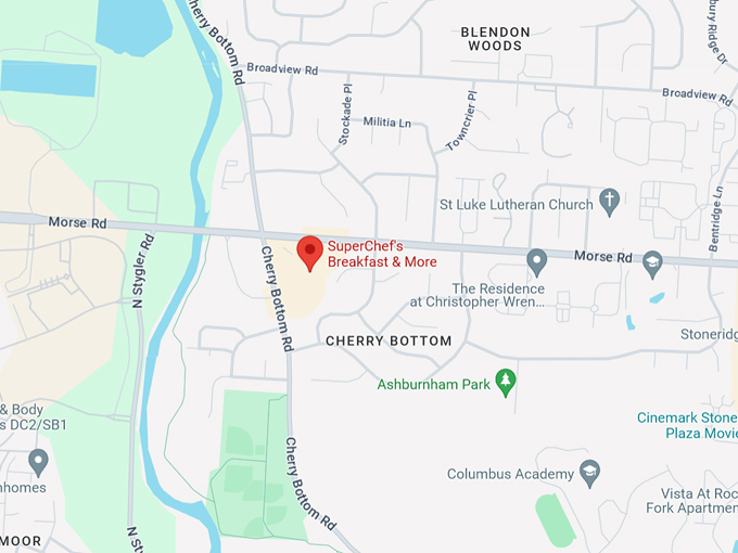 superchef&rsquo;s breakfast & more 10 map