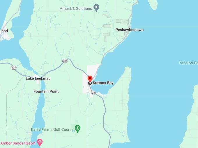 suttons bay, michigan 10 map