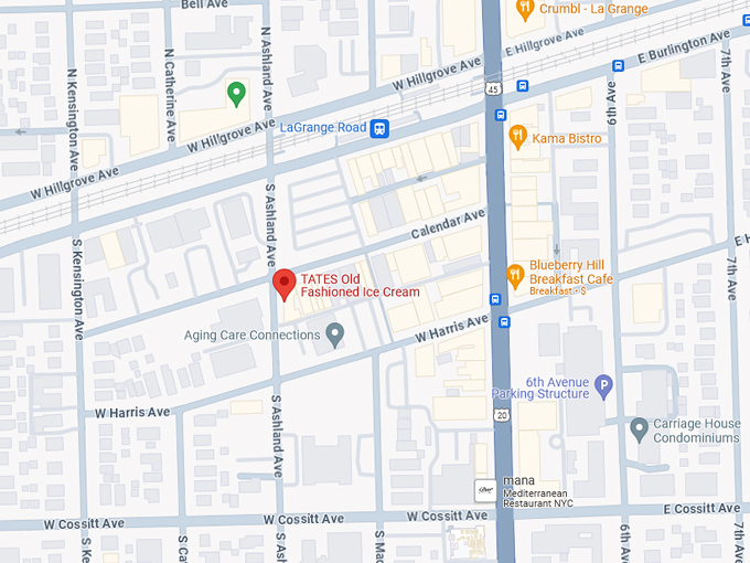 Tates Old Fashioned Ice Cream Shop 10 Map