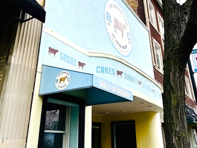 the brown cow ice cream parlor 1