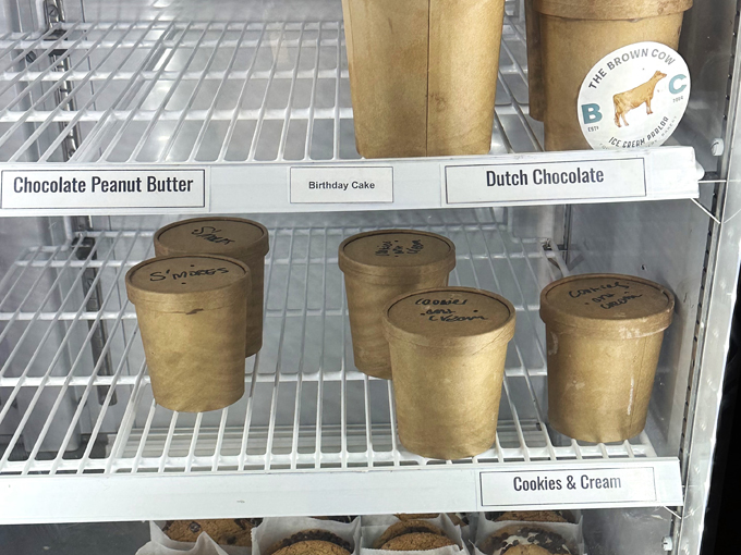 the brown cow ice cream parlor 9