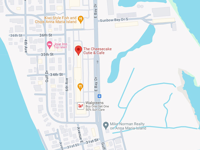 the cheesecake cutie & cafe 10 map