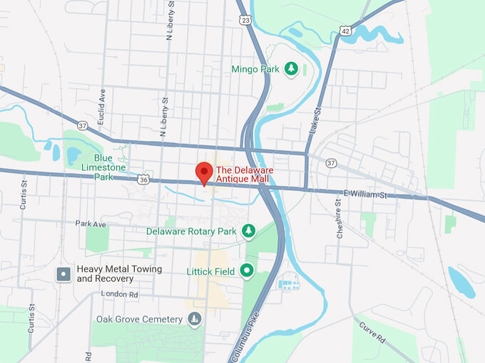 the delaware antique mall 10 map