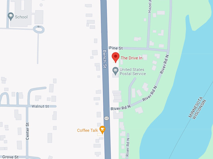 the drive in restaurant 10 map