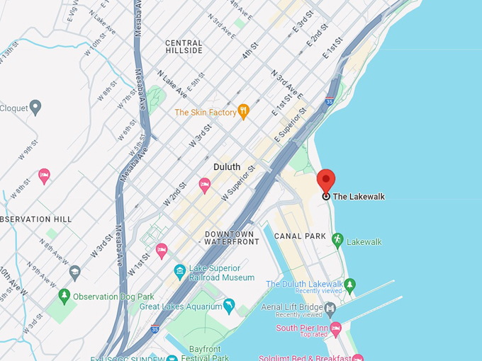 the duluth lake walk 10 map