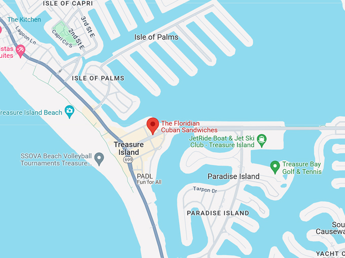 The Floridian Cuban Sandwiches 10 Map