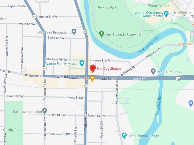 the hot dog shoppe 10 map