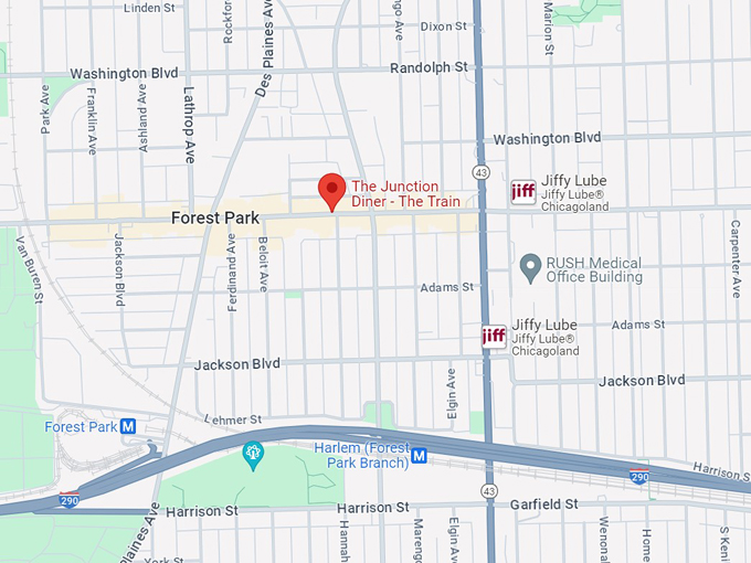 the junction diner the train restaurant 10 map