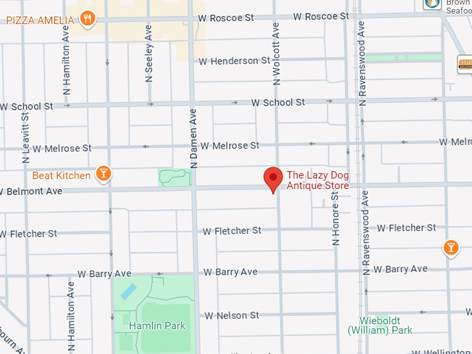 the lazy dog antique store 10 map