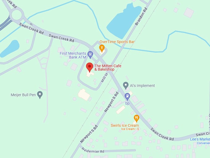 The Mitten Cafe & Bakeshop 10 Map