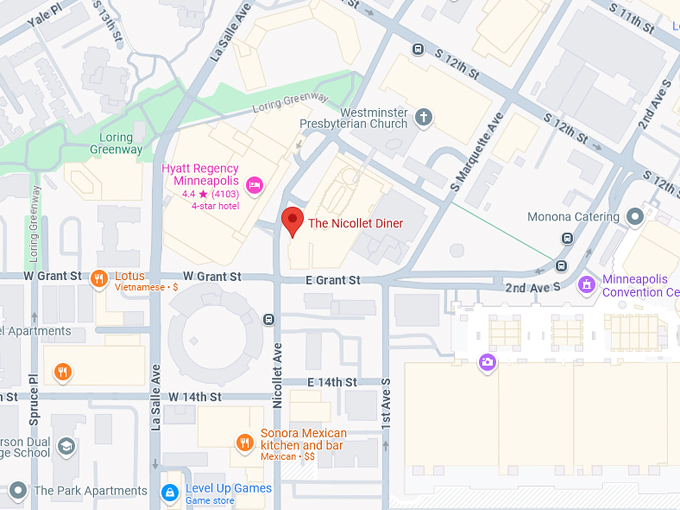the nicollet diner 10 map