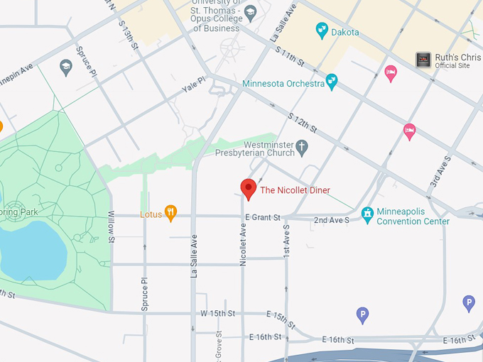 the nicollet diner 10 map