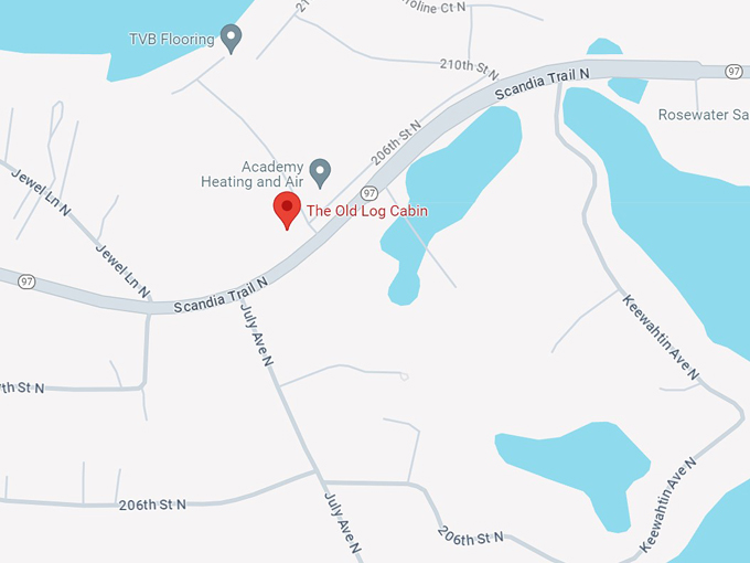 the old log cabin restaurant 10 map