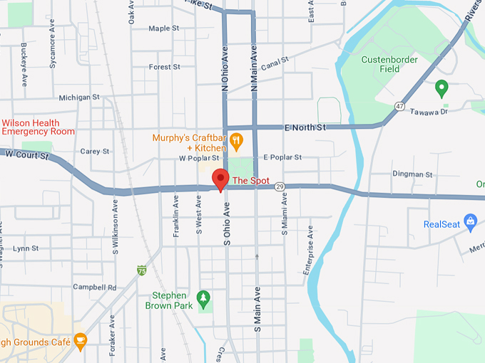 the spot restaurant 10 map