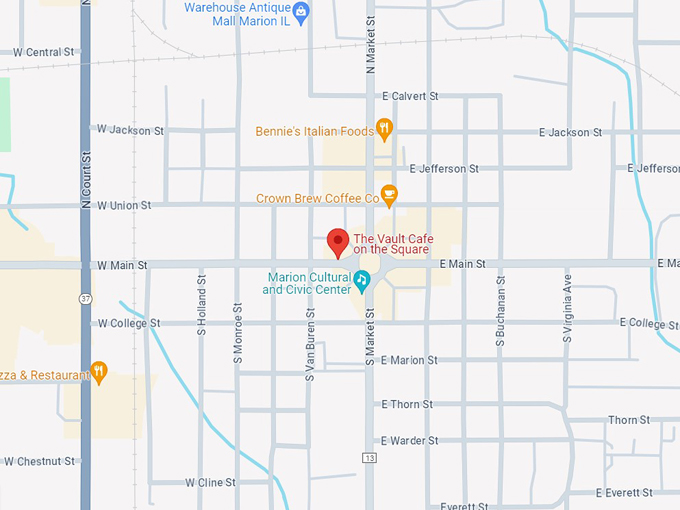 The Vault Cafe 10 map