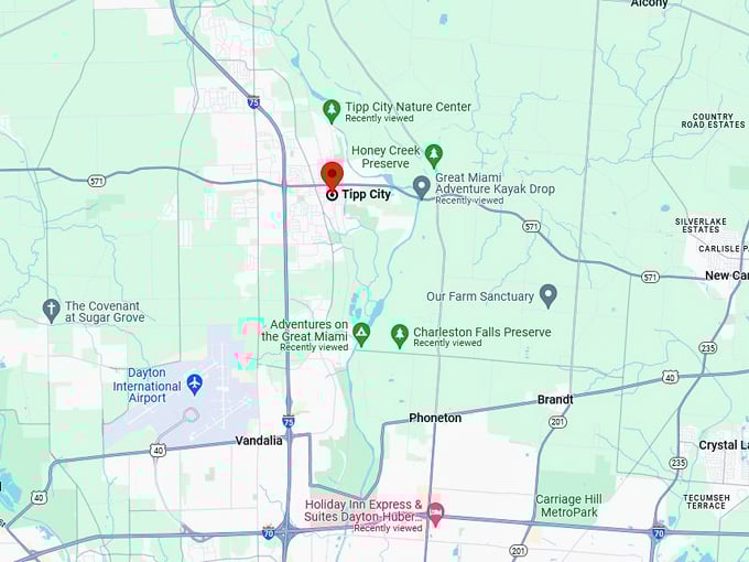 tipp city, oh 10 map