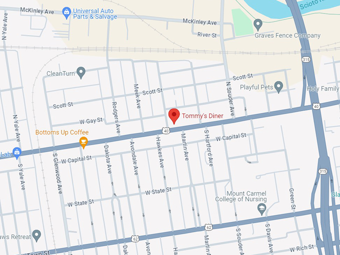 Tommy's Diner 10 map