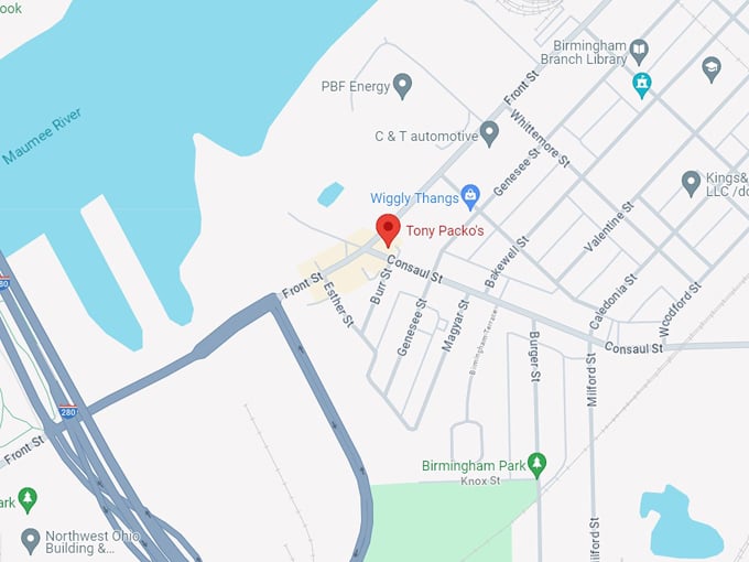 Tony Packo's Restaurant 10 map