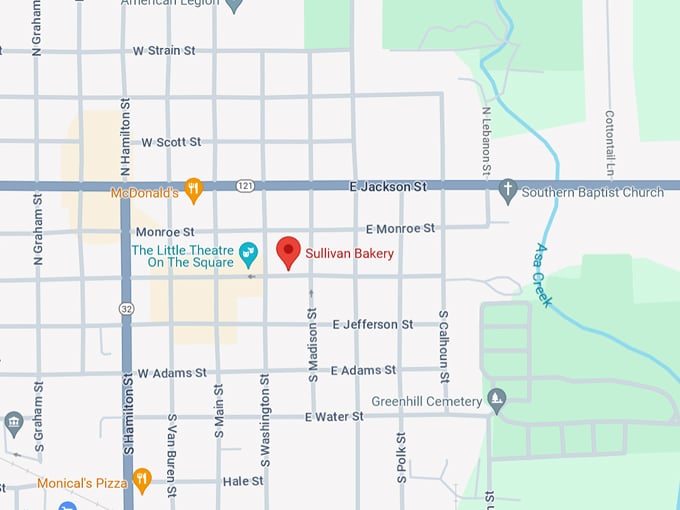 traditional sullivan bakery 10 map