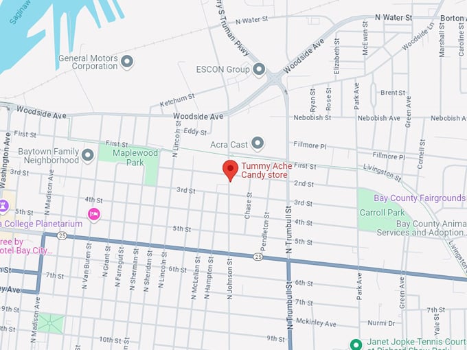 tummy ache candy store 10 map