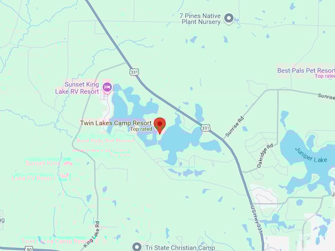 twin lakes camp resort 10 map