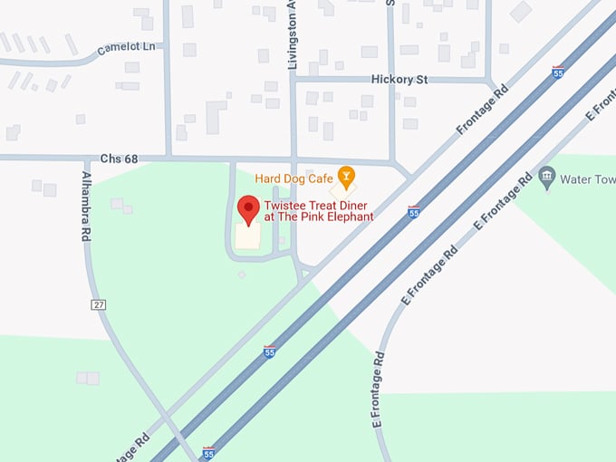 twistee treat diner at the pink elephant 10 map