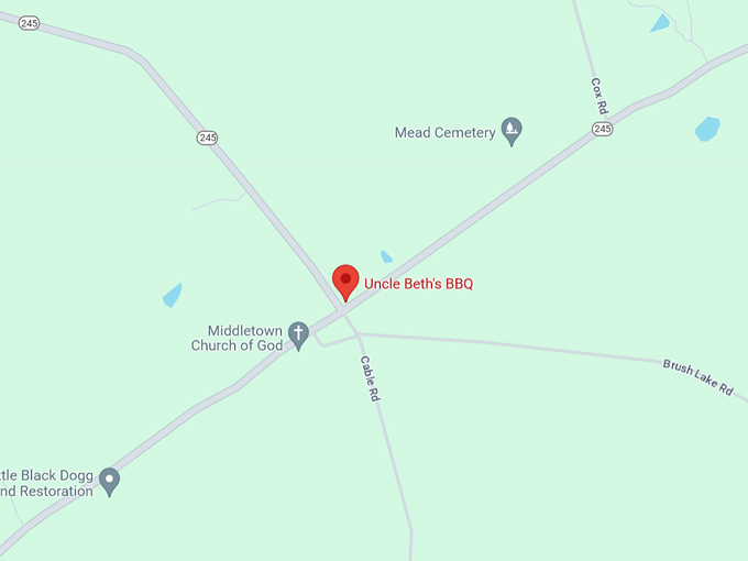 uncle beth&rsquo;s bbq 10 map