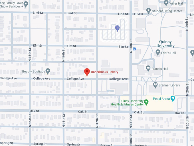 Underbrink's Bakery 10 Map