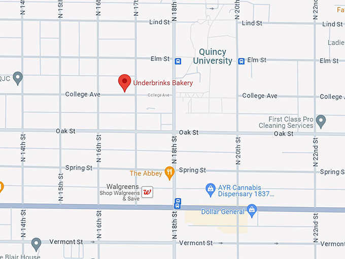 underbrink's bakery map