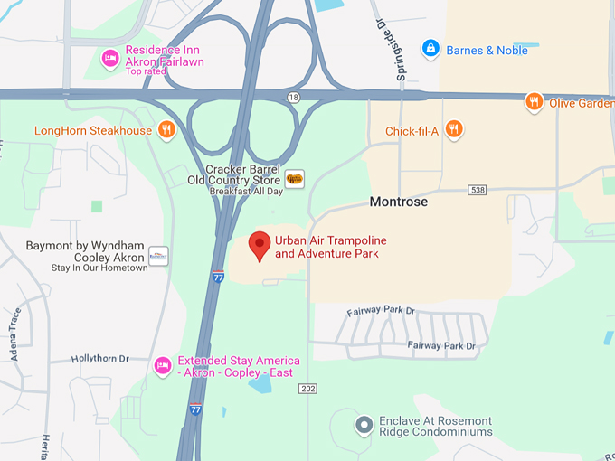 urban air trampoline and adventure park 10 map