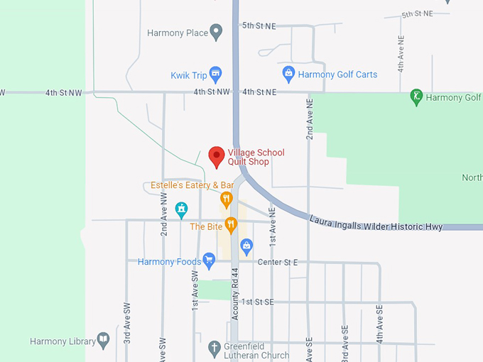 Village School Quilt Shop 10 map