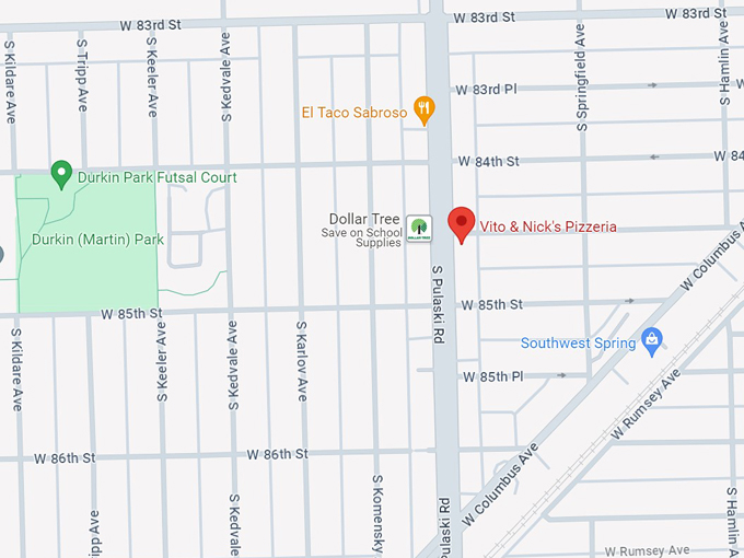 vito & nick's pizzeria 10 map