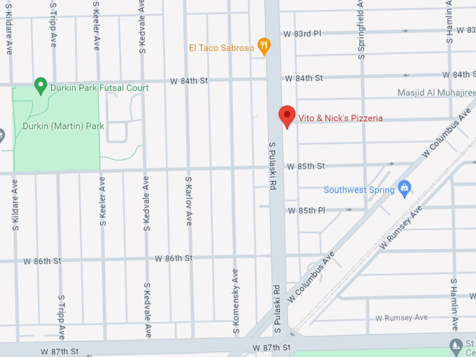 vito & nick's pizzeria 10 map