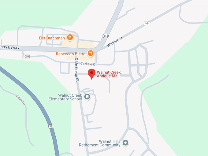 walnut creek antique mall 10 map