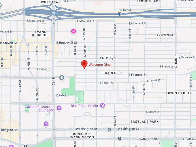 welcome diner 10 map