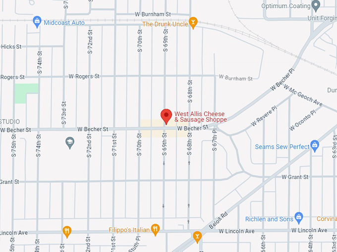 west allis cheese & sausage shoppe 10 map