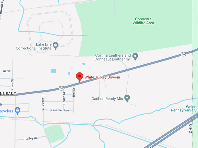 white turkey drive in 10 map