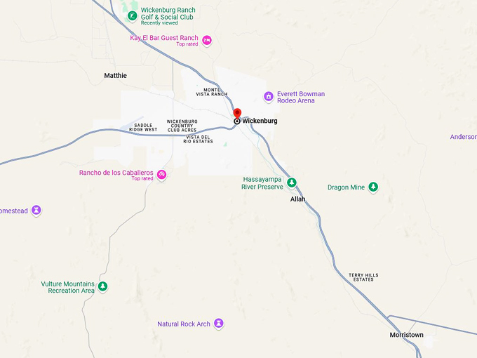wickenburg, arizona 10 map
